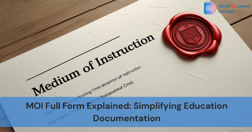 MOI Full Form Explained: Simplifying Education Documentation